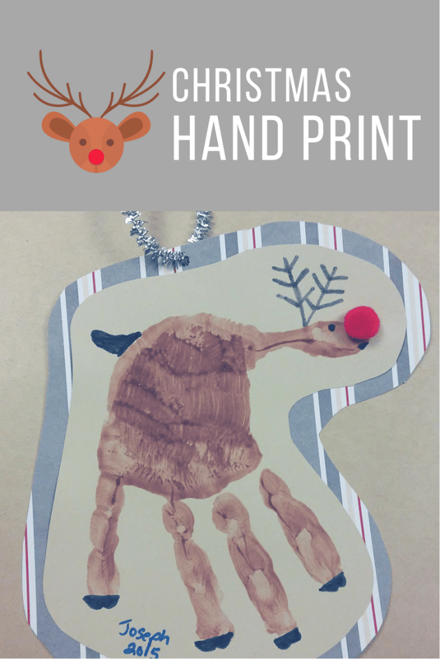 Reindeer Handprint Reindeer Handprint Christmas Classroom Footprint Art